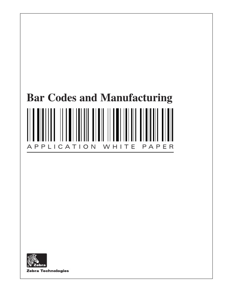 Bar Codes and Manufacturing: Application White Paper | PDF | Enterprise ...