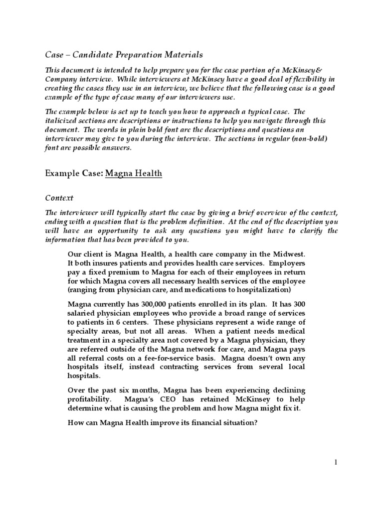 Candidate Prep Handout - Magna Health | PDF | Specialty (Medicine ...