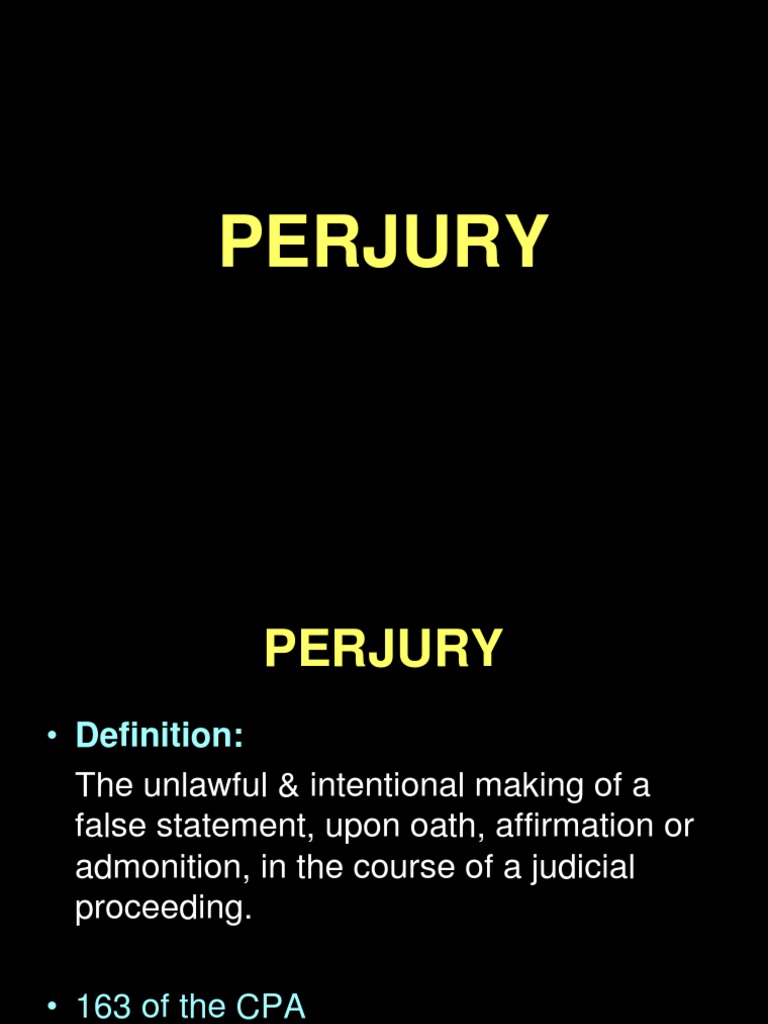 Lecture 5 - Perjury & Contempt of Court | PDF | Perjury | Contempt Of Court