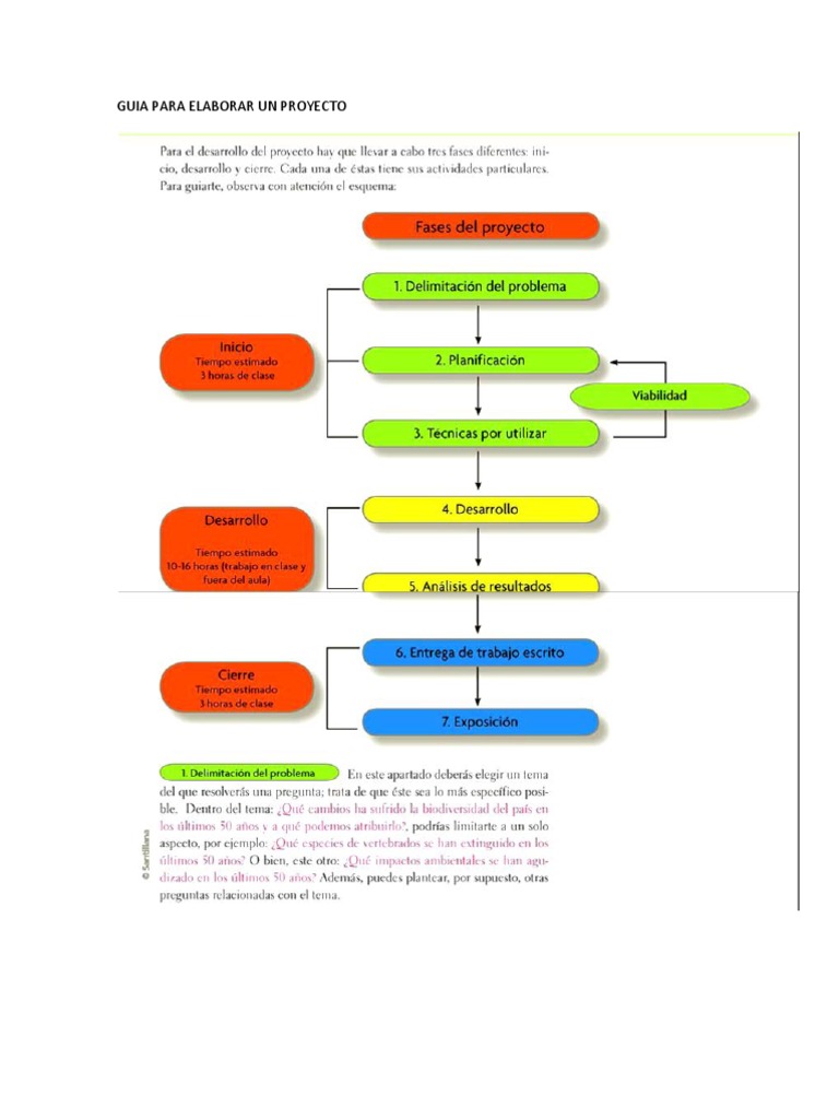 Guia para Elaborar Un Proyecto | PDF