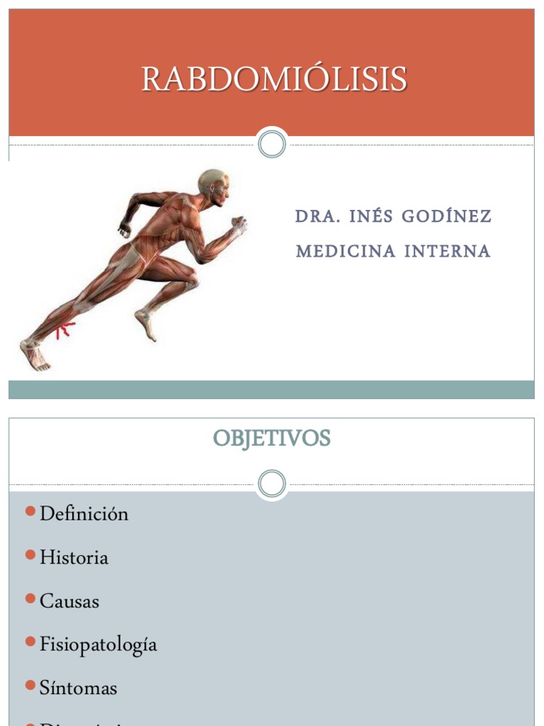 RABDOMIOLISIS | Especialidades Medicas | Medicina CLINICA | Prueba ...