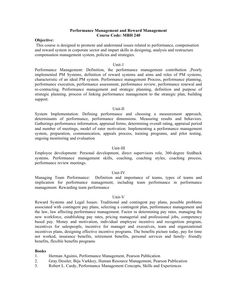 Performance and Reward Managemewnt | PDF | Performance Management ...