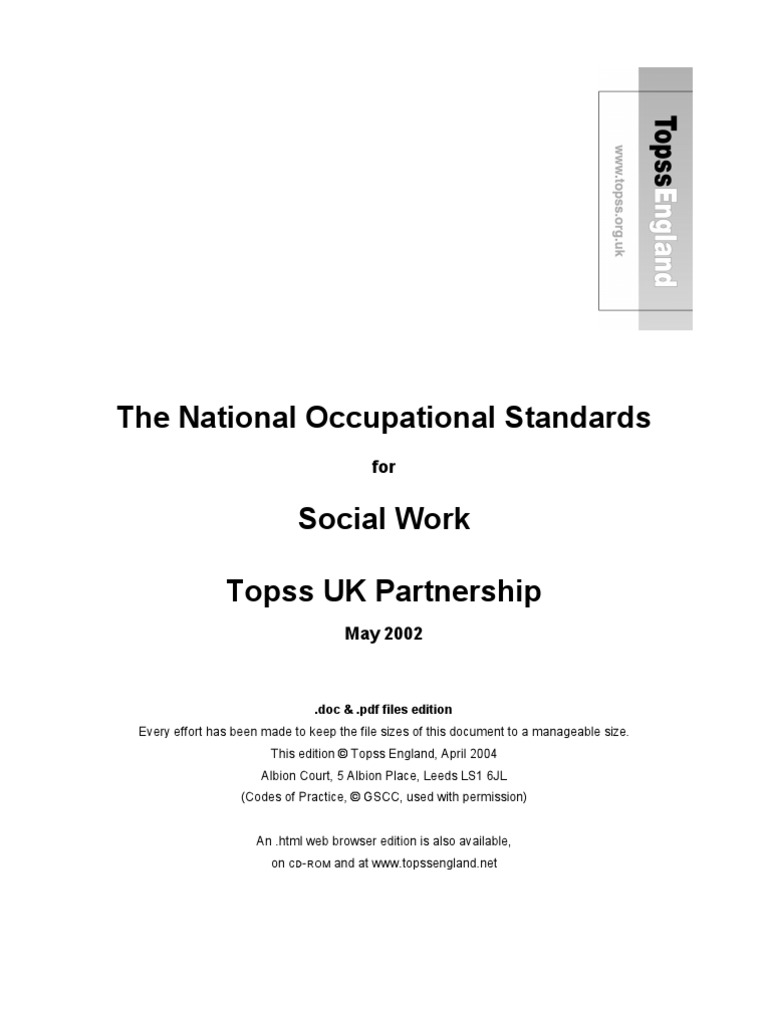 The National Occupational Standards: .Doc & .PDF Files Edition | PDF ...