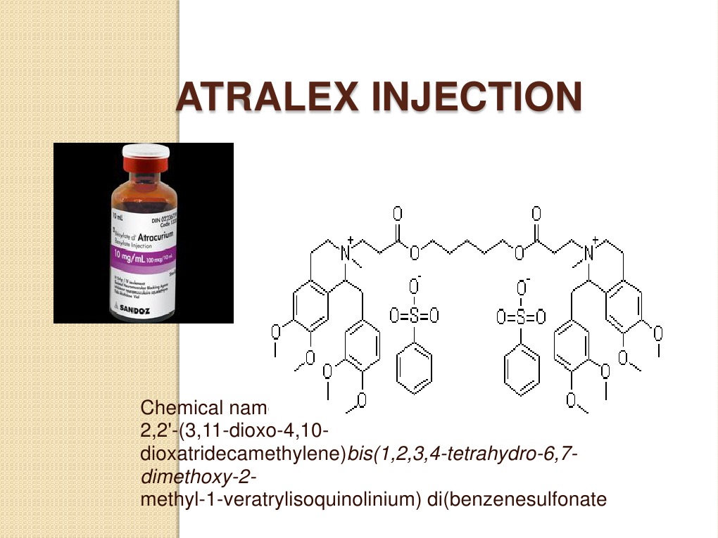 Atralex Injection | PDF | Anesthesia | Neuromuscular Junction