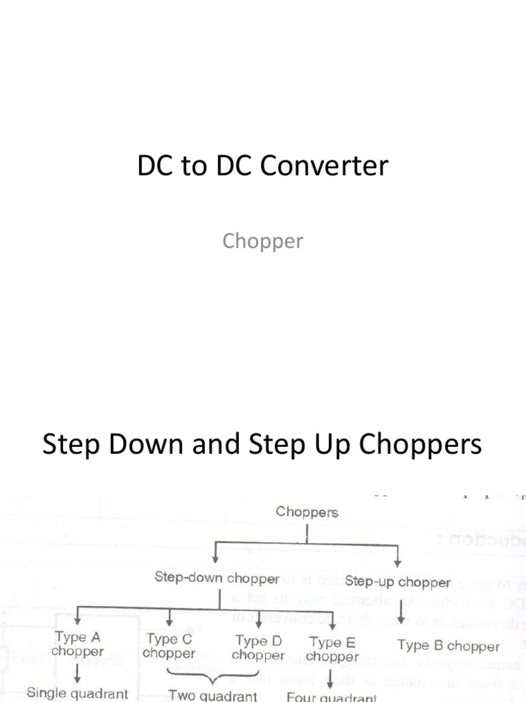 DC-DC Chopper Converter Overview | PDF