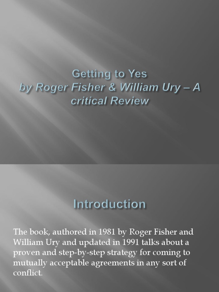 Getting To Yes | PDF