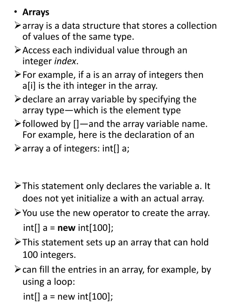 Array And String Array Data Type String Computer Science