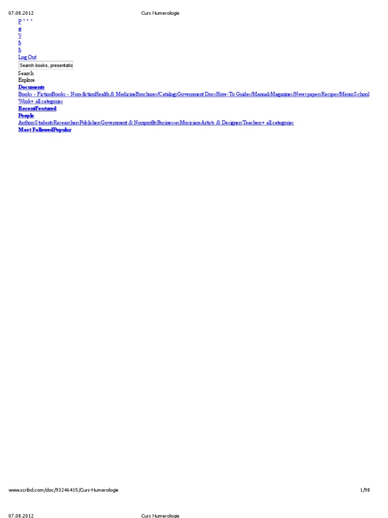 Curs Numerologie | PDF | Scribd | Collective Intelligence