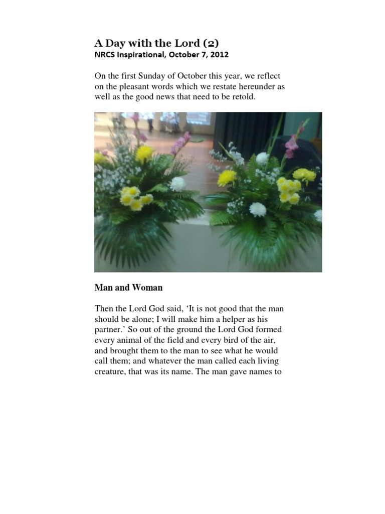 A Day With The Lord | PDF | Disciple (Christianity) | Moses