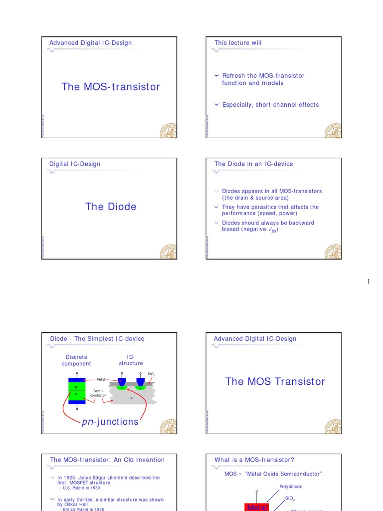 Mos Ppt Pdf Field Effect Transistor Mosfet