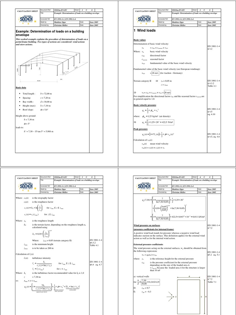 Wind Load Example | PDF | Snow | Wound
