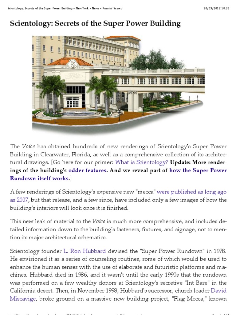 Scientology - Secrets of The Super Power Building | PDF | Pseudoscience ...