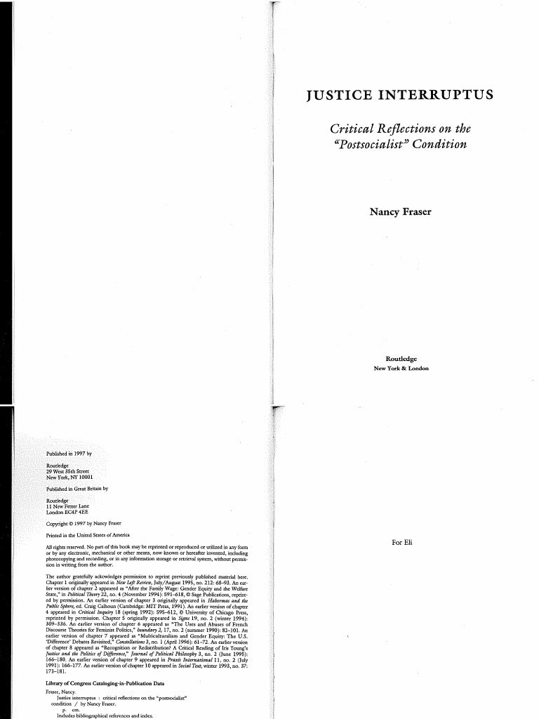 Fraser, Nancy - Justice Interruptus | PDF