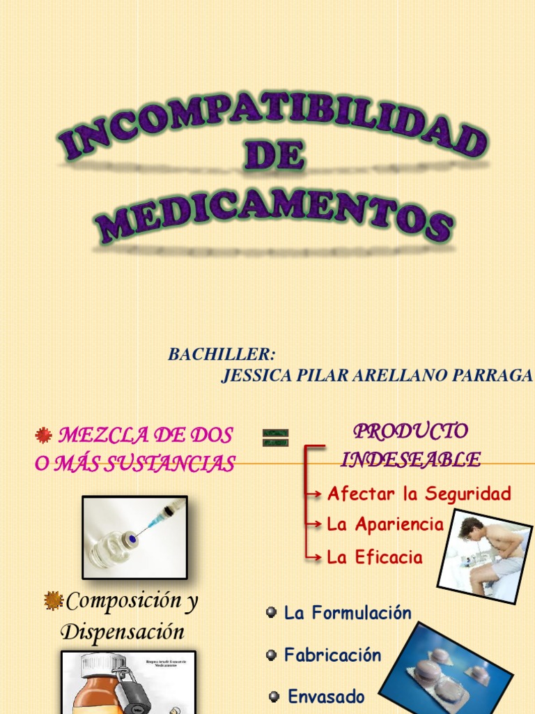 Incompatibilidad de Medicamentos y Mezclas | PDF | Medicamentos con ...