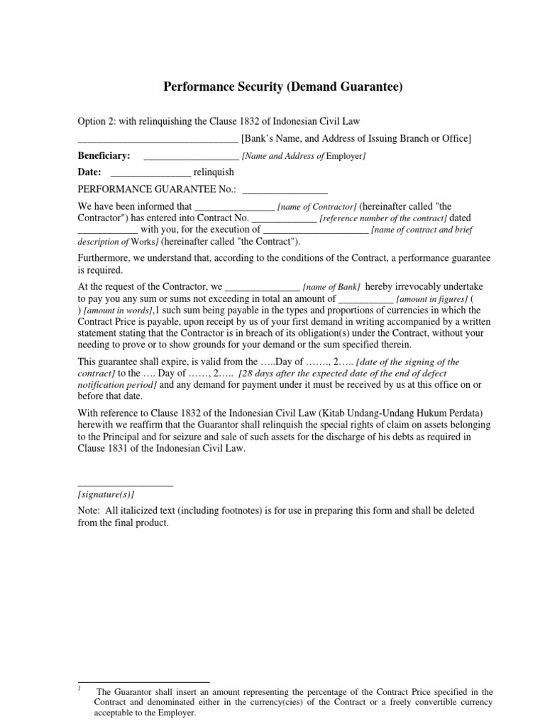 Form Garansi | PDF | Guarantee | Payments