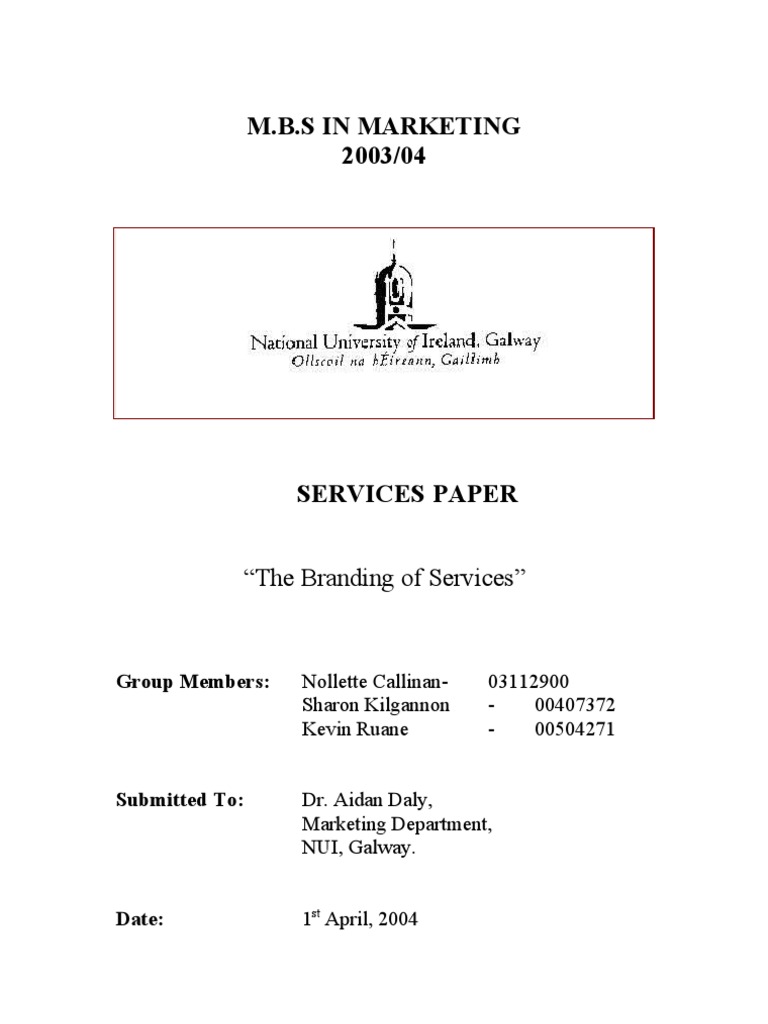 The Branding of Services | PDF | Brand | Reputation