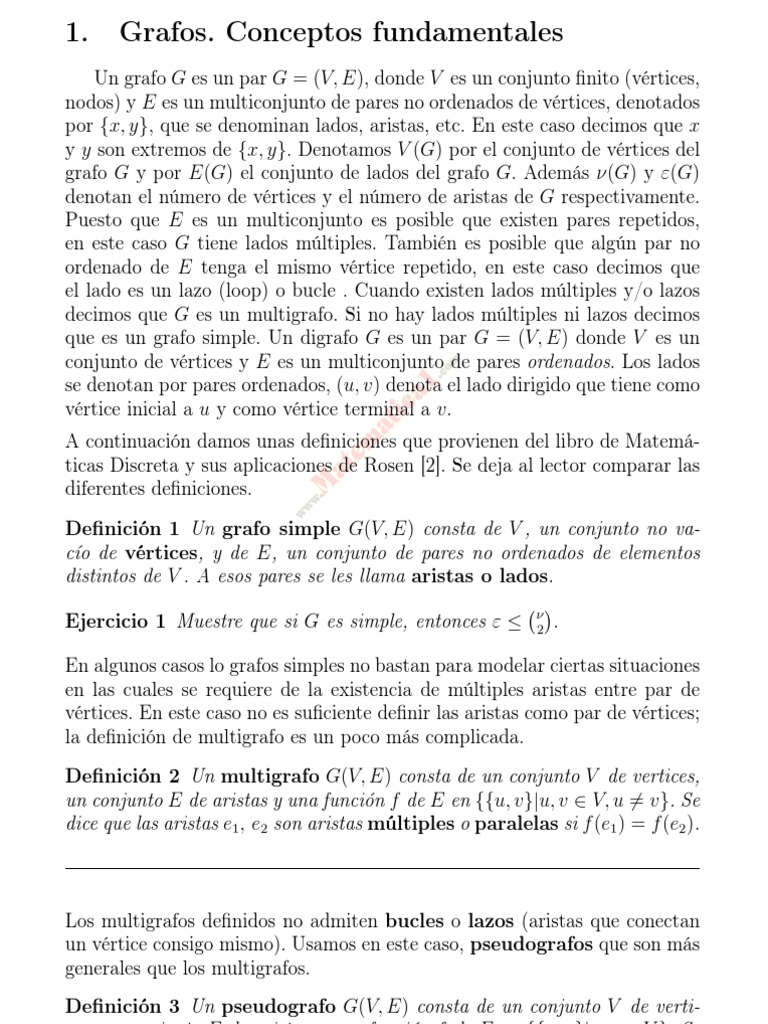 Introducción a Grafos y Multigrafos | PDF | Teoría de grafos | Vértice (teoría de grafos)