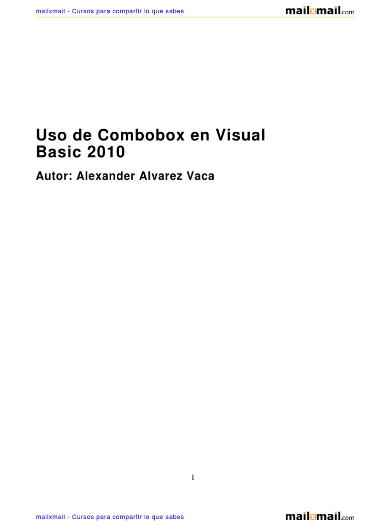 Uso de Combobox en VB 2010 | PDF | Básico | Point and Click