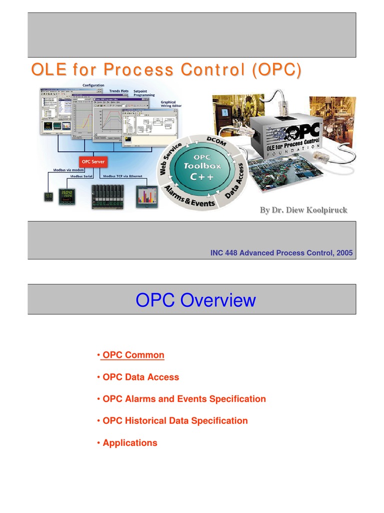 Opc Overview Component Object Model Scada 