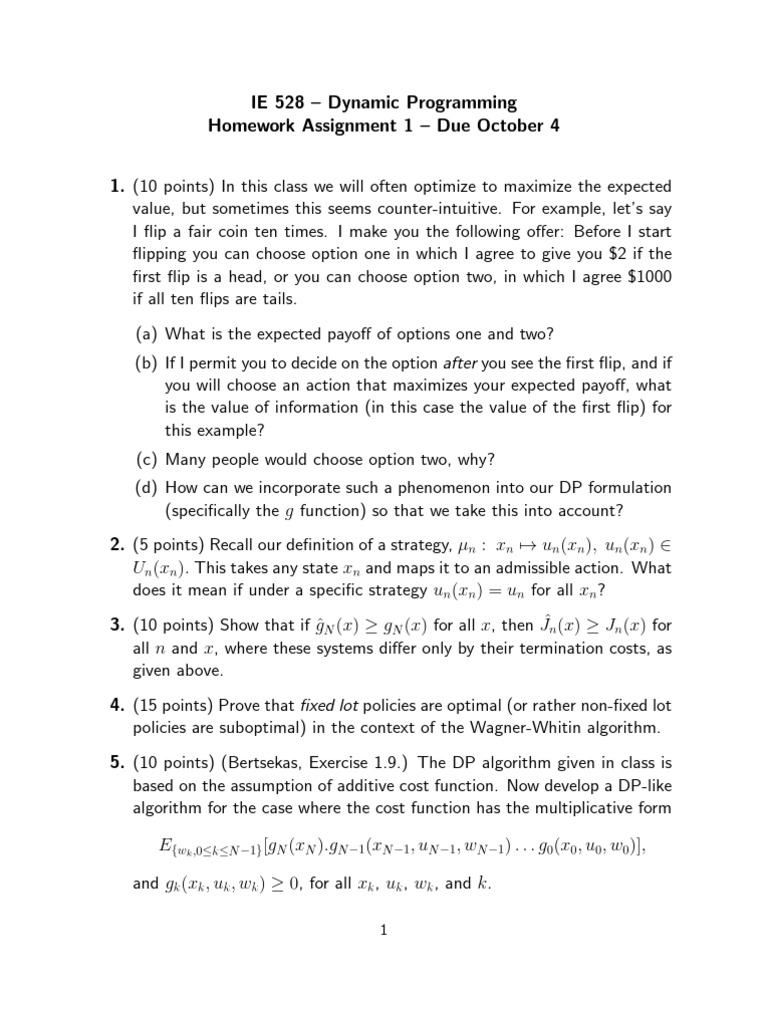 Homework 1 | PDF | Dynamic Programming | Vertex (Graph Theory)