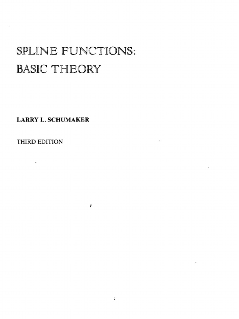 Spline Functions Basic Theory: Cambridge | PDF | Spline (Mathematics) | Mathematical Analysis