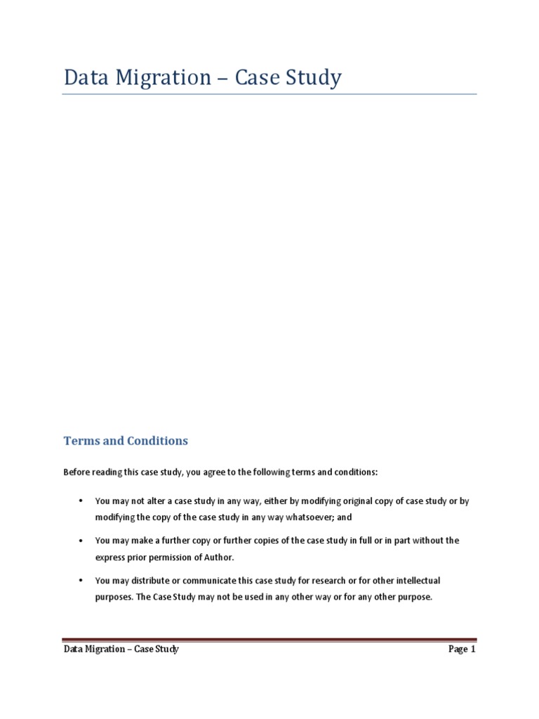 Data Migration Case Study | PDF | Databases | Oracle Database