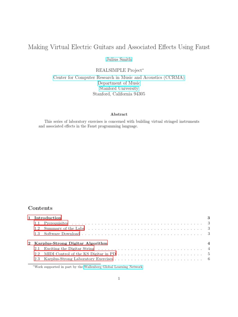 Faust Strings | PDF | Synthesizer | Low Pass Filter