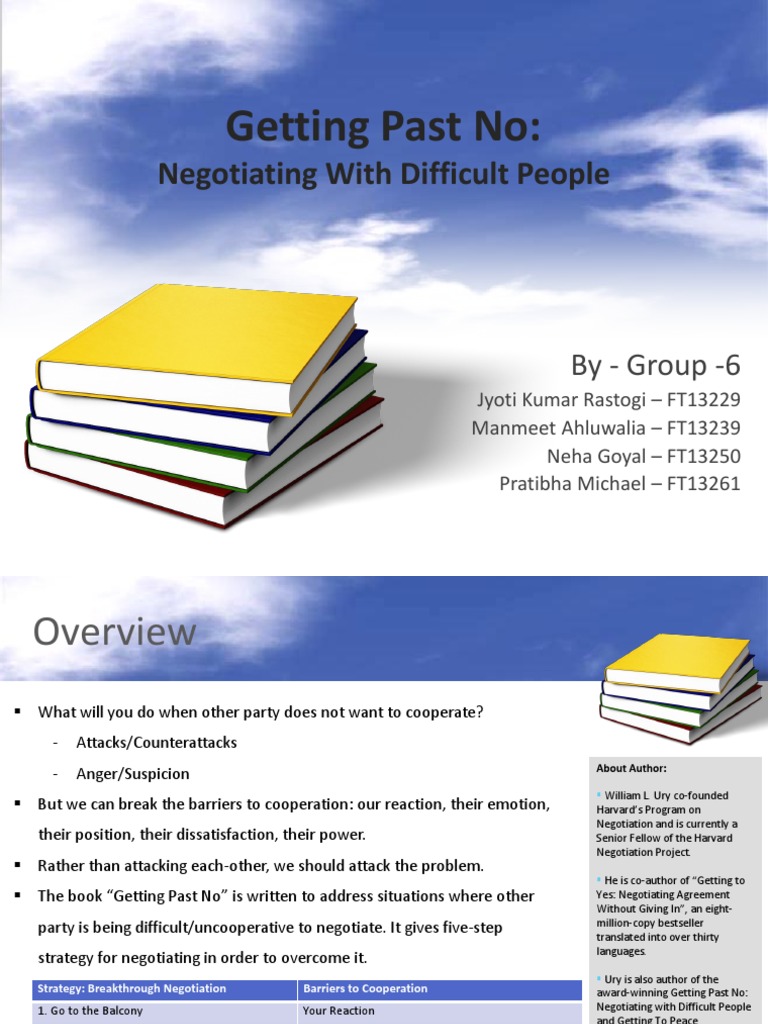 Getting Past No | PDF | Negotiation | Psychology