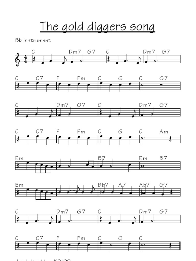The Gold Diggers Song | PDF