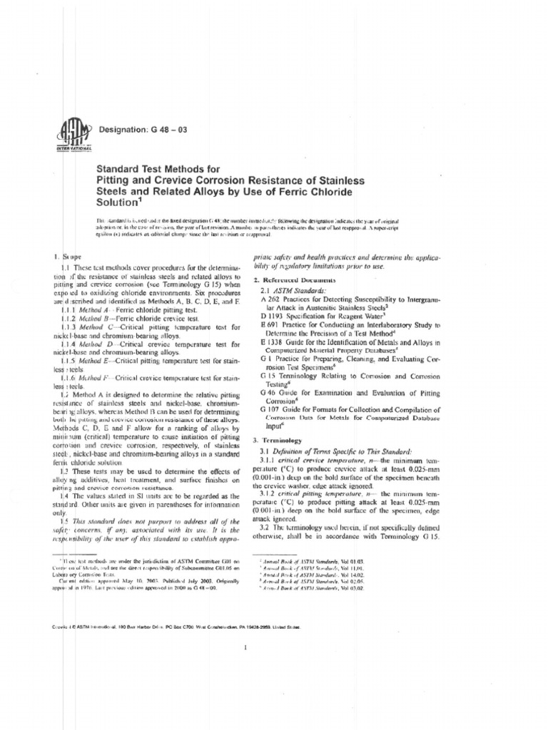 Astm g48 - 2011 | PDF