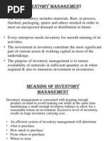 Inventory Management - PPT | PDF | Inventory | Resource