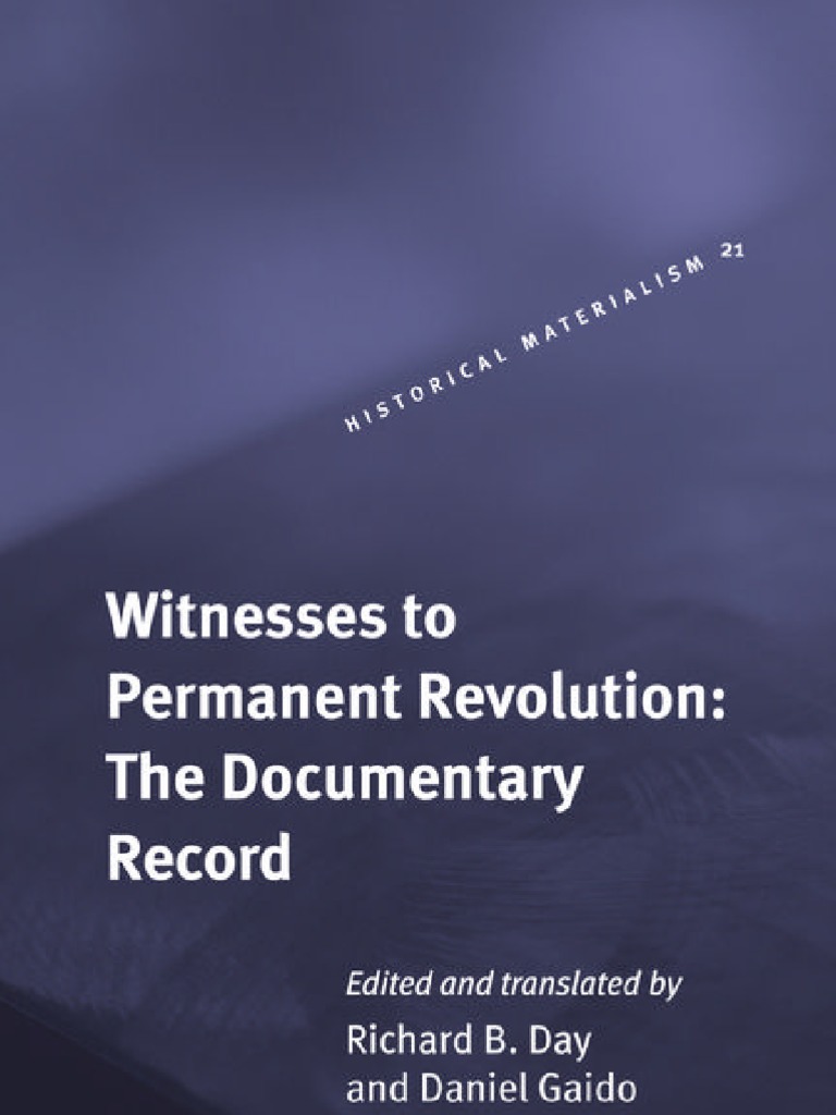 Witnesses To Permanent Revolution - The Documentary Record | PDF ...