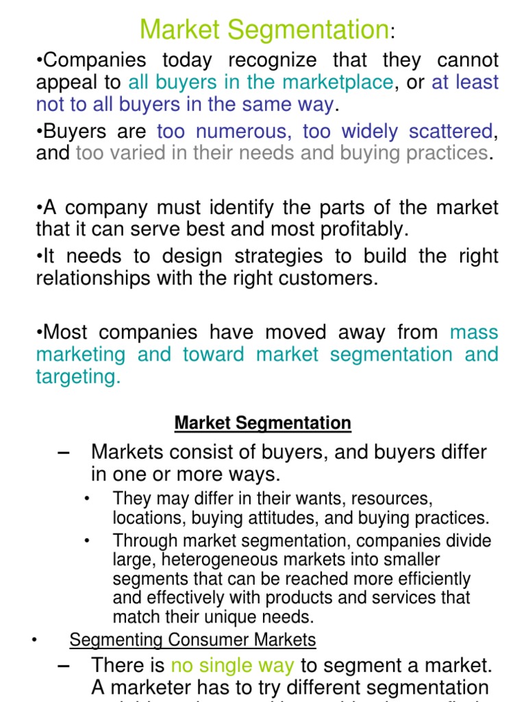 Segmentation Targeting Positioning | Download Free PDF | Market ...