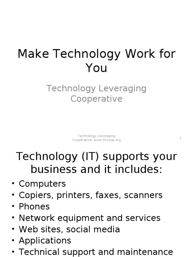 Make Technology Work For You | PDF | Telephone | Computer Network