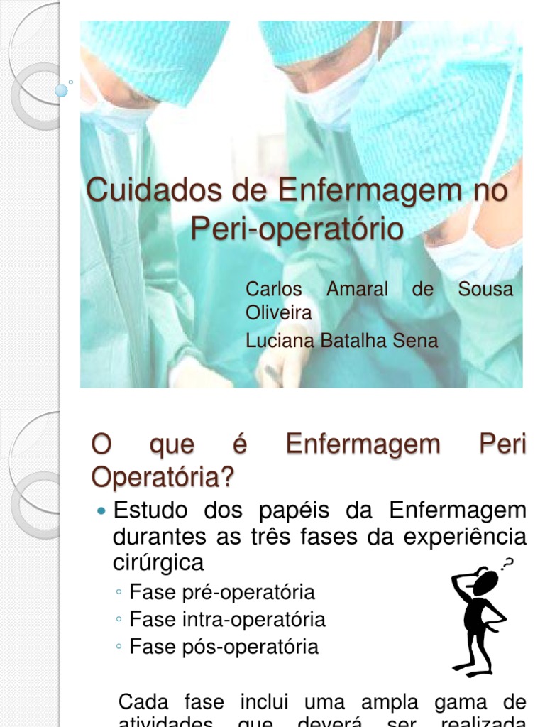 Cuidados de Enfermagem No Peri-Operatório | PDF | Anestesia | Enfermagem