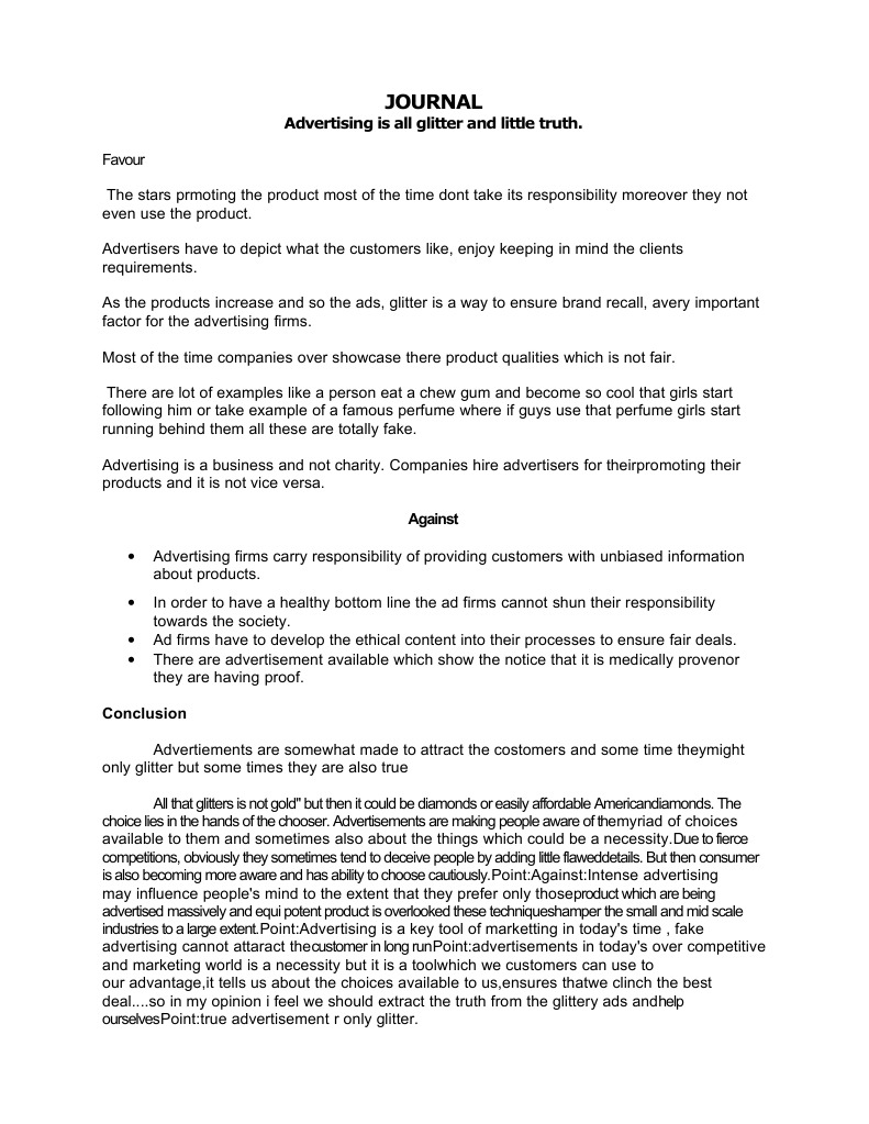 Advertise Journal 1 | PDF | Advertising | Marketing