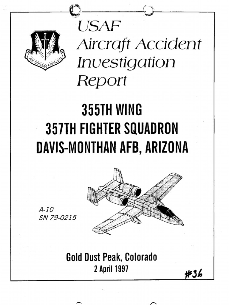 USAF Capt Craig Buttons Crash SuicideReport | PDF