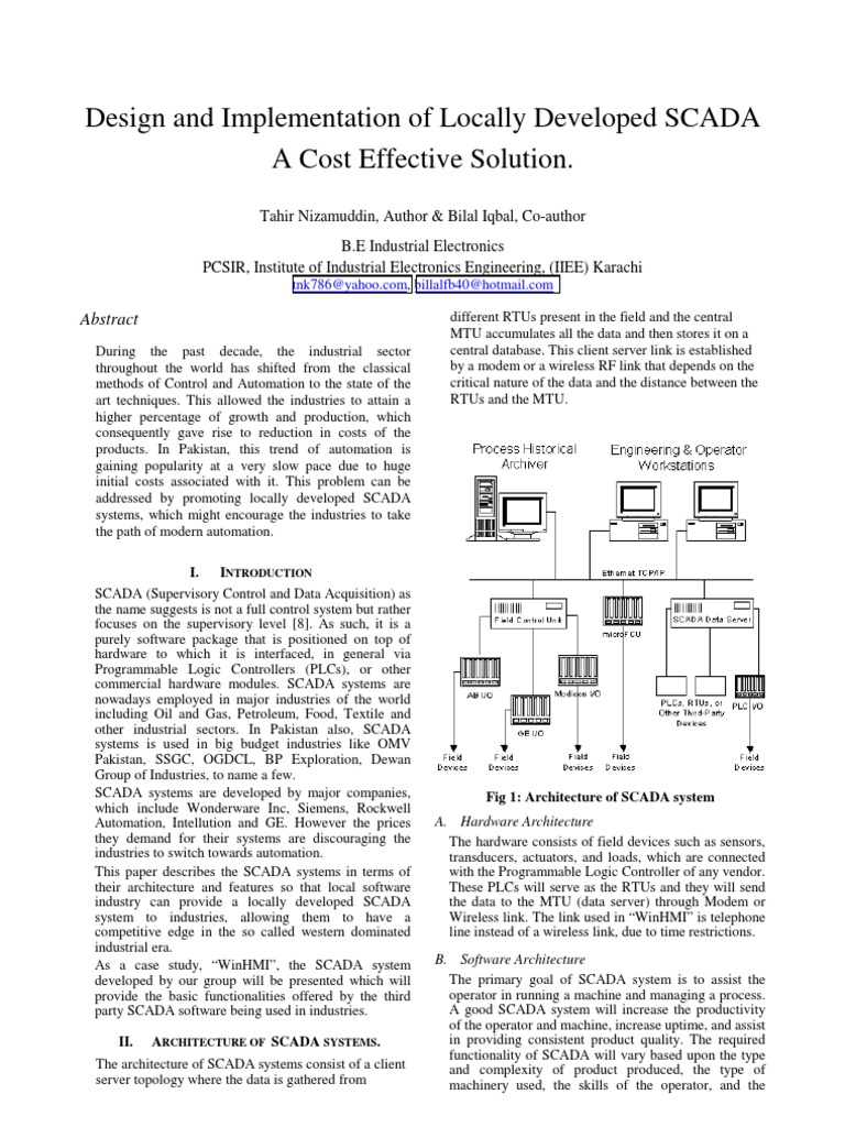 Scada Paper | PDF | Scada | Programmable Logic Controller
