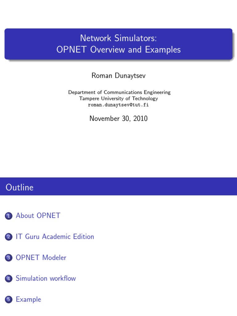 OPNET | PDF | Microsoft Visual Studio | Simulation
