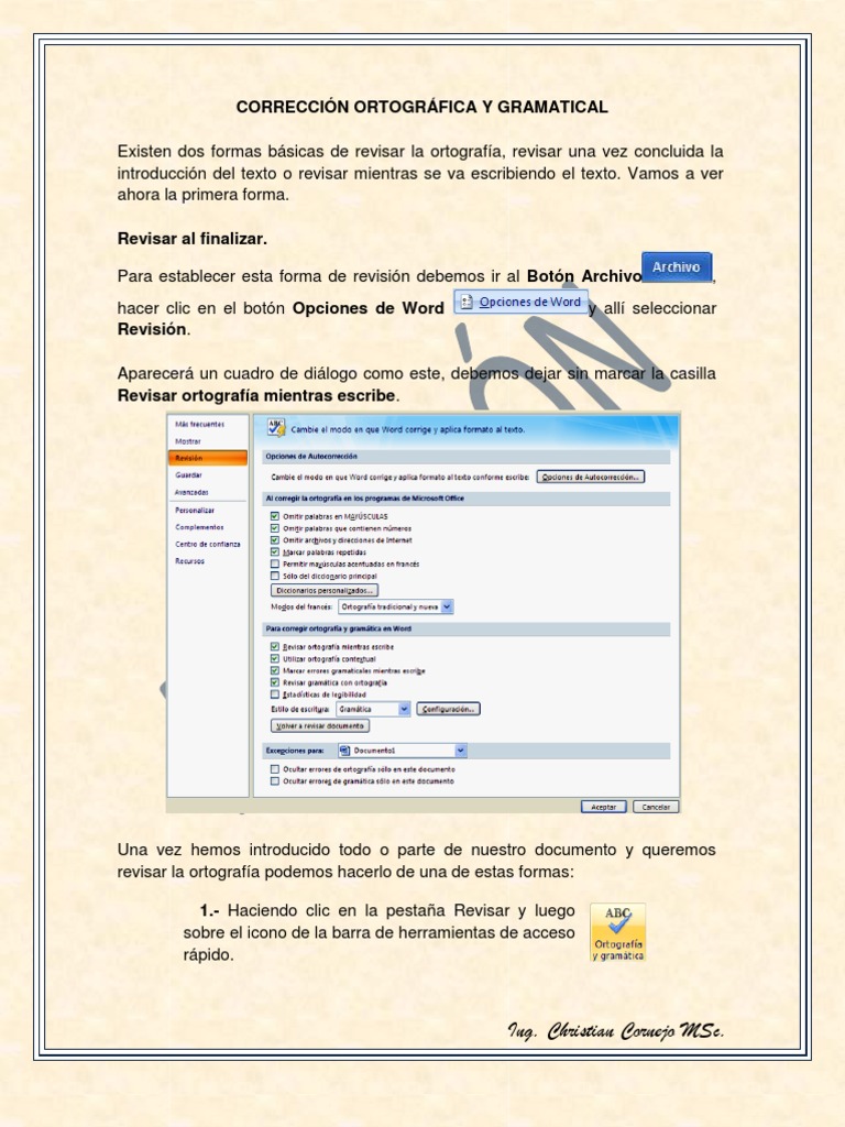 Corrección Ortográfica y Gramatical | PDF | Point and Click | Palabra