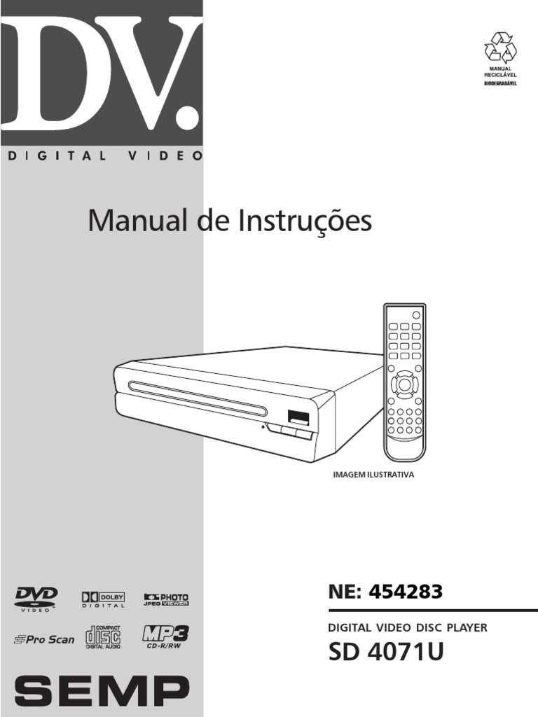 DVD Semp - Sd4071u | PDF | USB | Vídeo