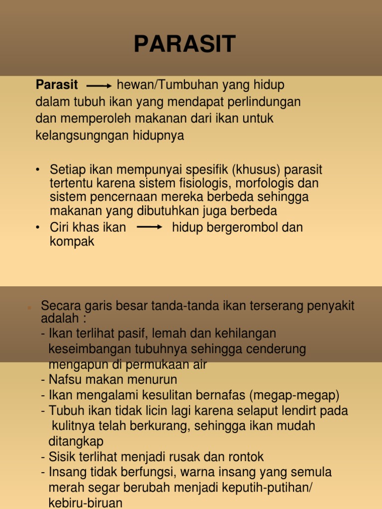 Ciri-Ciri Parasit pada Ikan | PDF