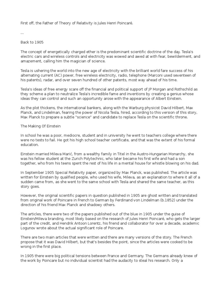 Einstein Vs Tesla | PDF | Nikola Tesla | Albert Einstein