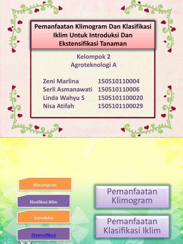 Pemanfaatan Klimogram Dan Klasifikasi Iklim Untuk Introduksi Dan | PDF