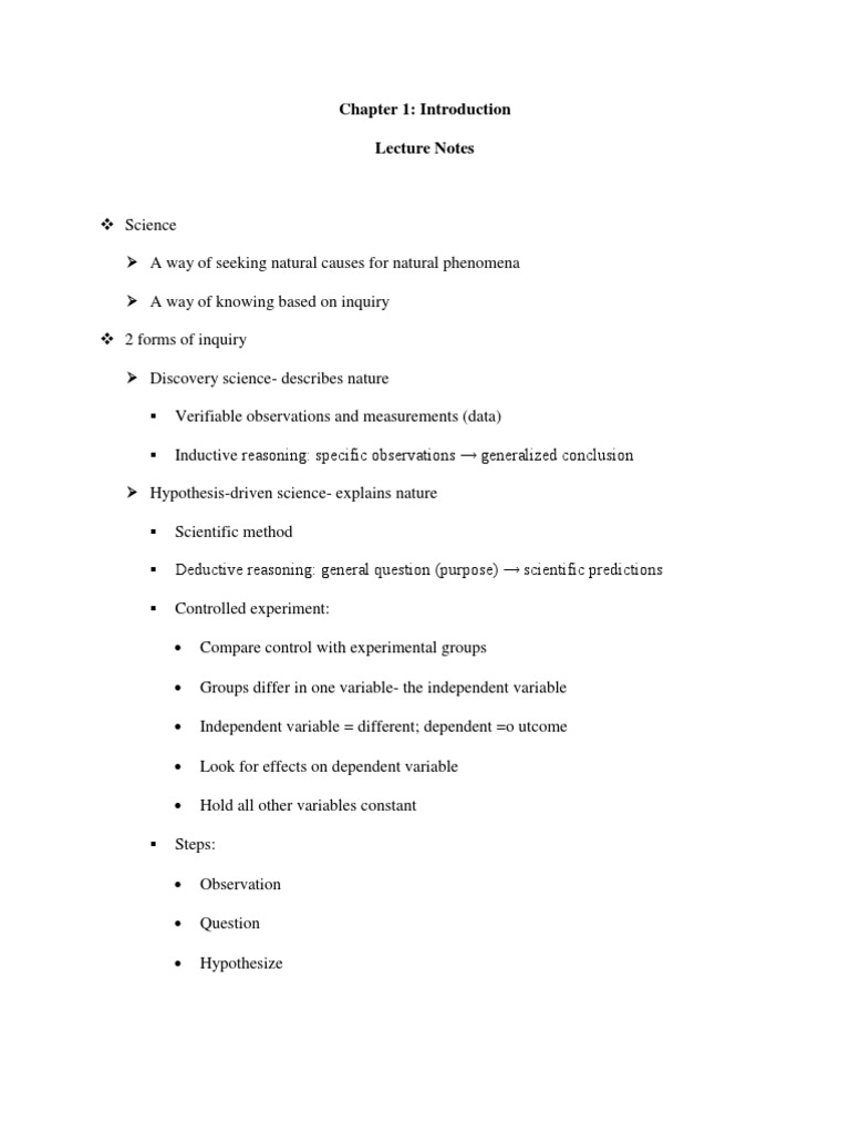 Introduction to Scientific Inquiry | PDF
