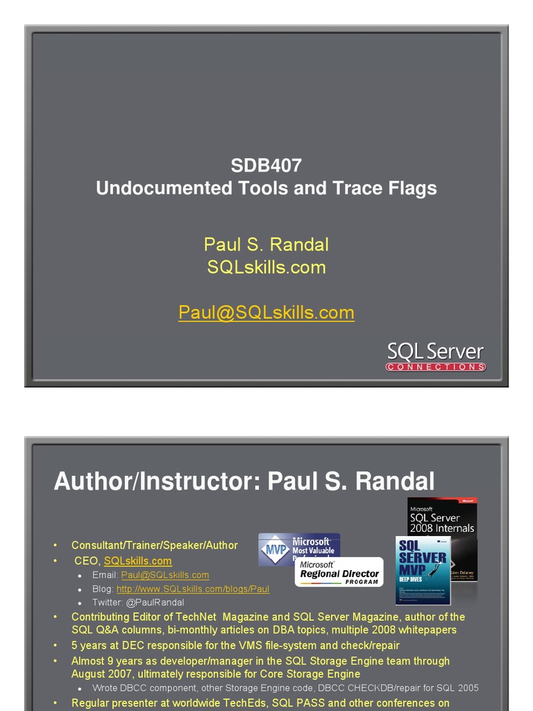 Randal SQL SDB407 Undocumented | PDF | Database Index | Microsoft Sql ...