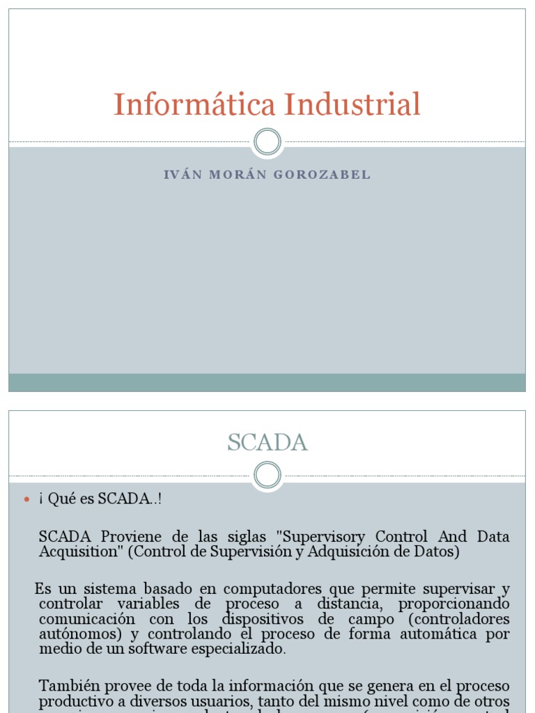 Informática Industrial | PDF | Scada | Ciencias de la Computación