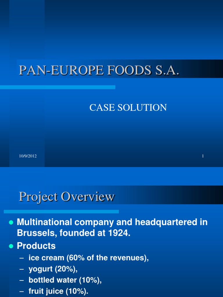 Pan-Europe Foods S.A | PDF | Net Present Value | Internal Rate Of Return