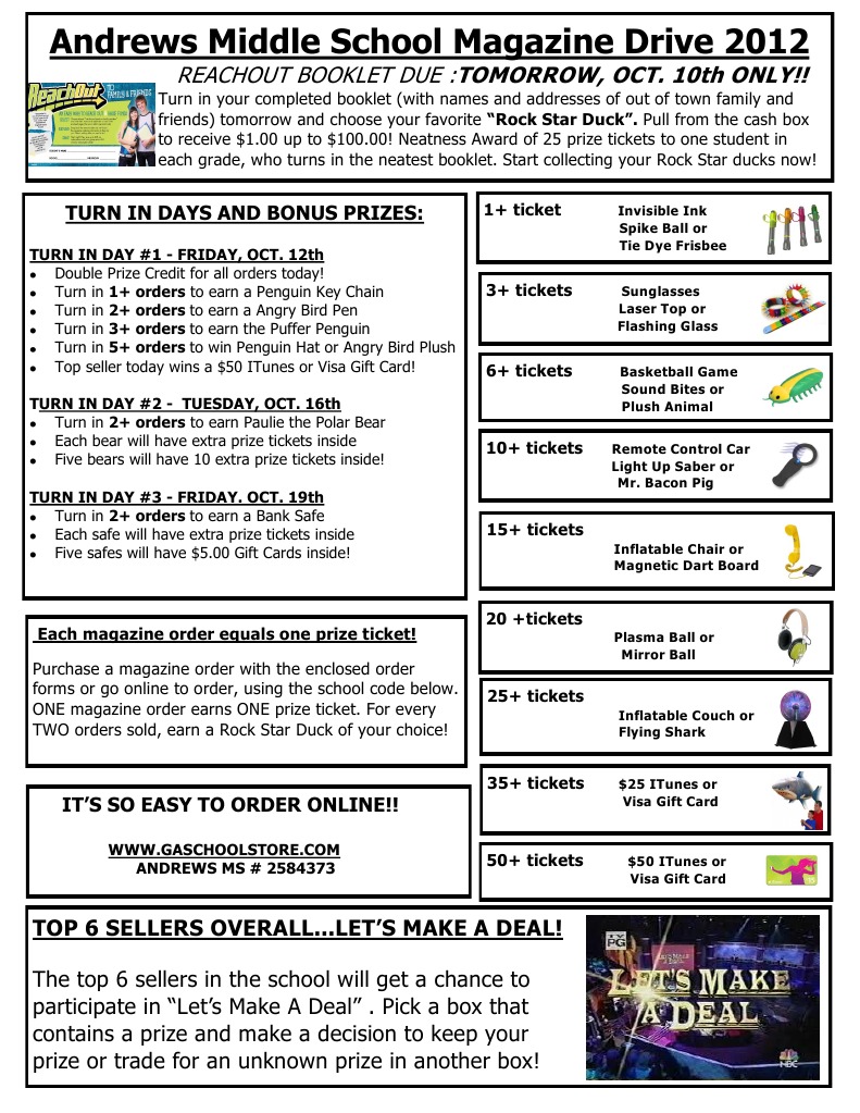 Andrews MS Prize Sheet Final F12 MMB | PDF | Leisure