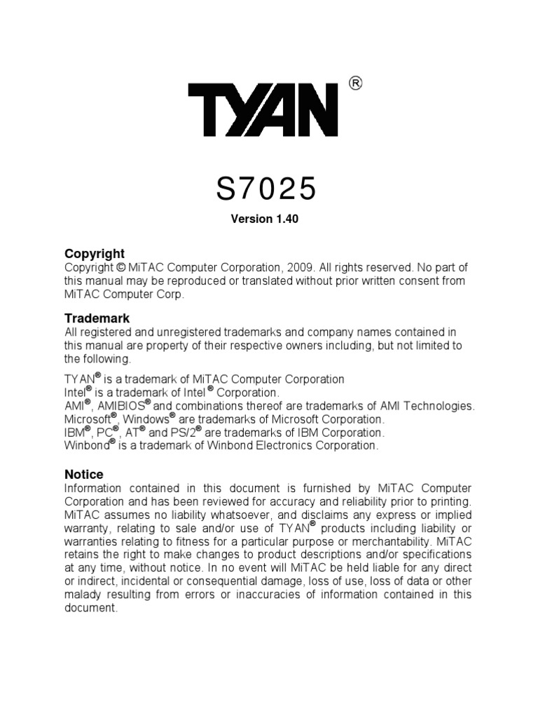 S7025 Manual v1 | Download Free PDF | Bios | Booting